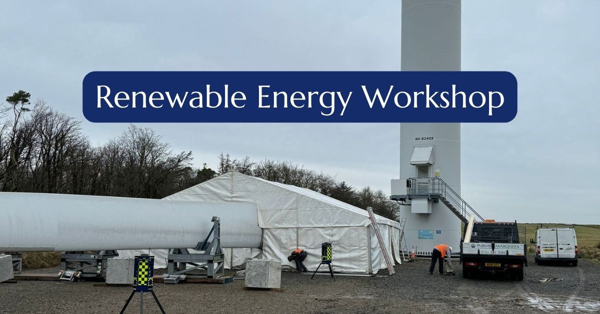 Hilltop Wind Turbine Workshop - Purvis Marquees